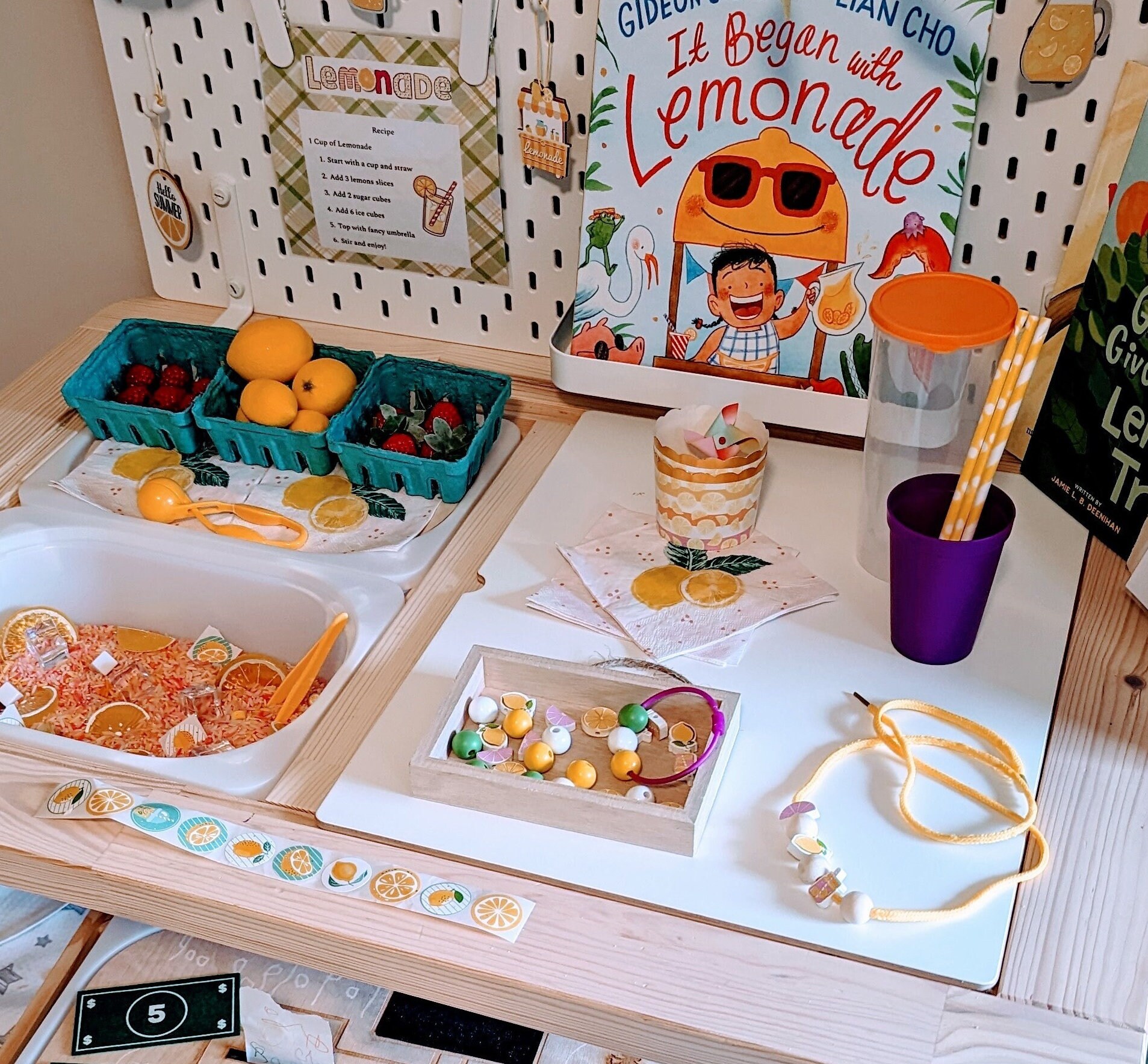 Lemonade Stand Sensory Bin Filler Kit - Etsy