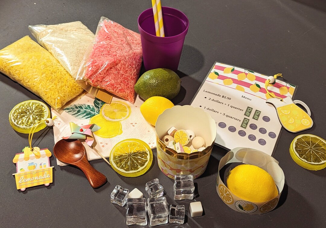 Lemonade Stand Sensory Bin Filler Kit - Etsy
