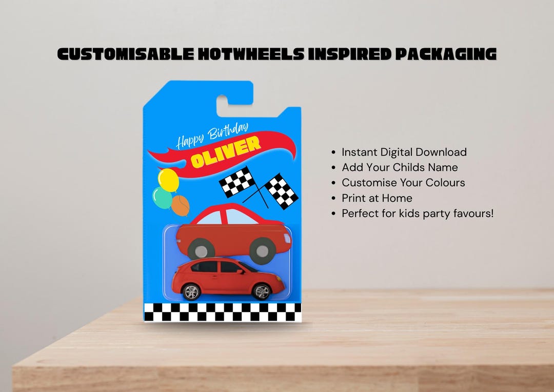 Printable Hot Wheels-inspired Toy Car Packaging – Custom Digital Design ...