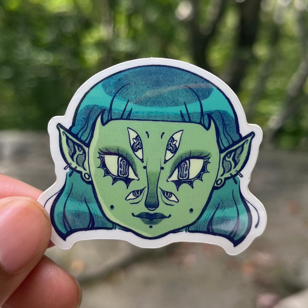 Alien Girl Waterbottle Sticker - Etsy