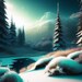Digital Art Snowfall Scenery - Etsy