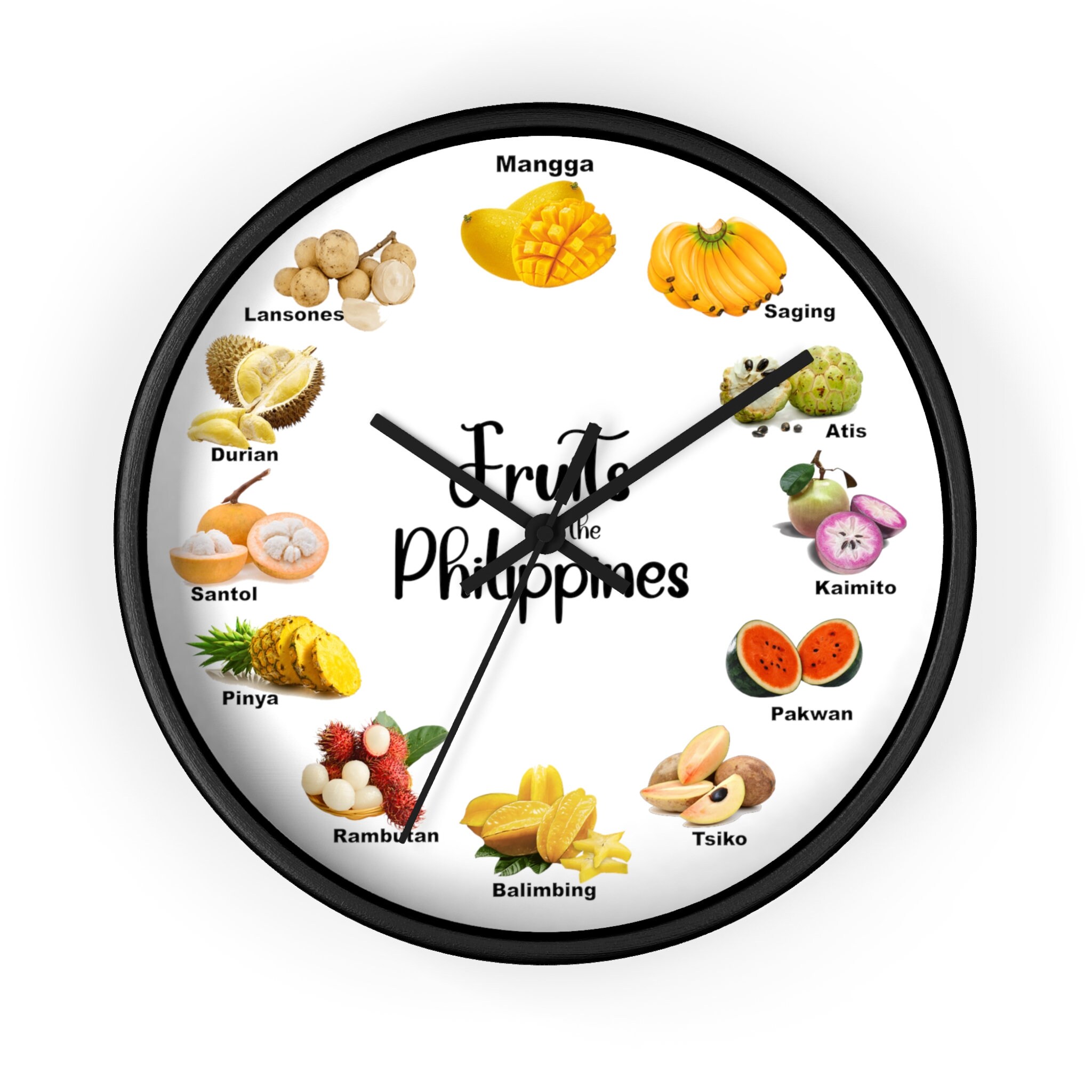 Fruits of the Philippines Fruit Wall Clock Philippine Gift Filipino ...