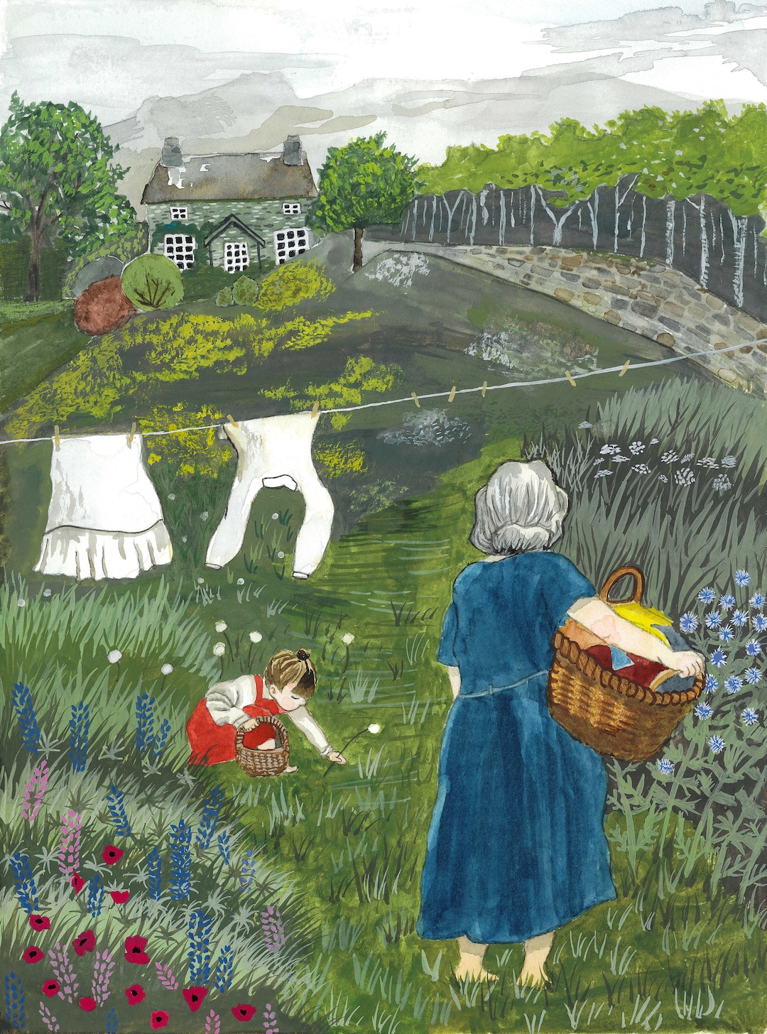 Laundry Day Watercolor Print - Etsy