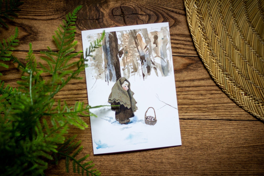 Babushka Baby Watercolor Greeting Card - Etsy