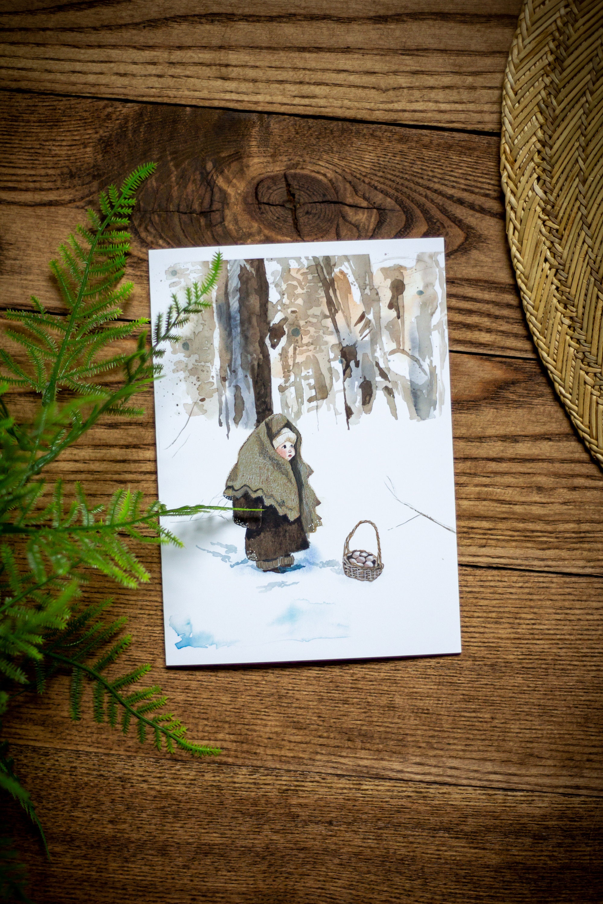 Babushka Baby Watercolor Greeting Card - Etsy