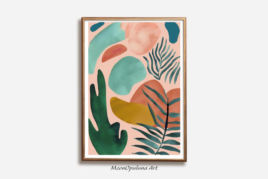 Matisse Watercolor Painting -boho Flower Illustration Print -colorful ...