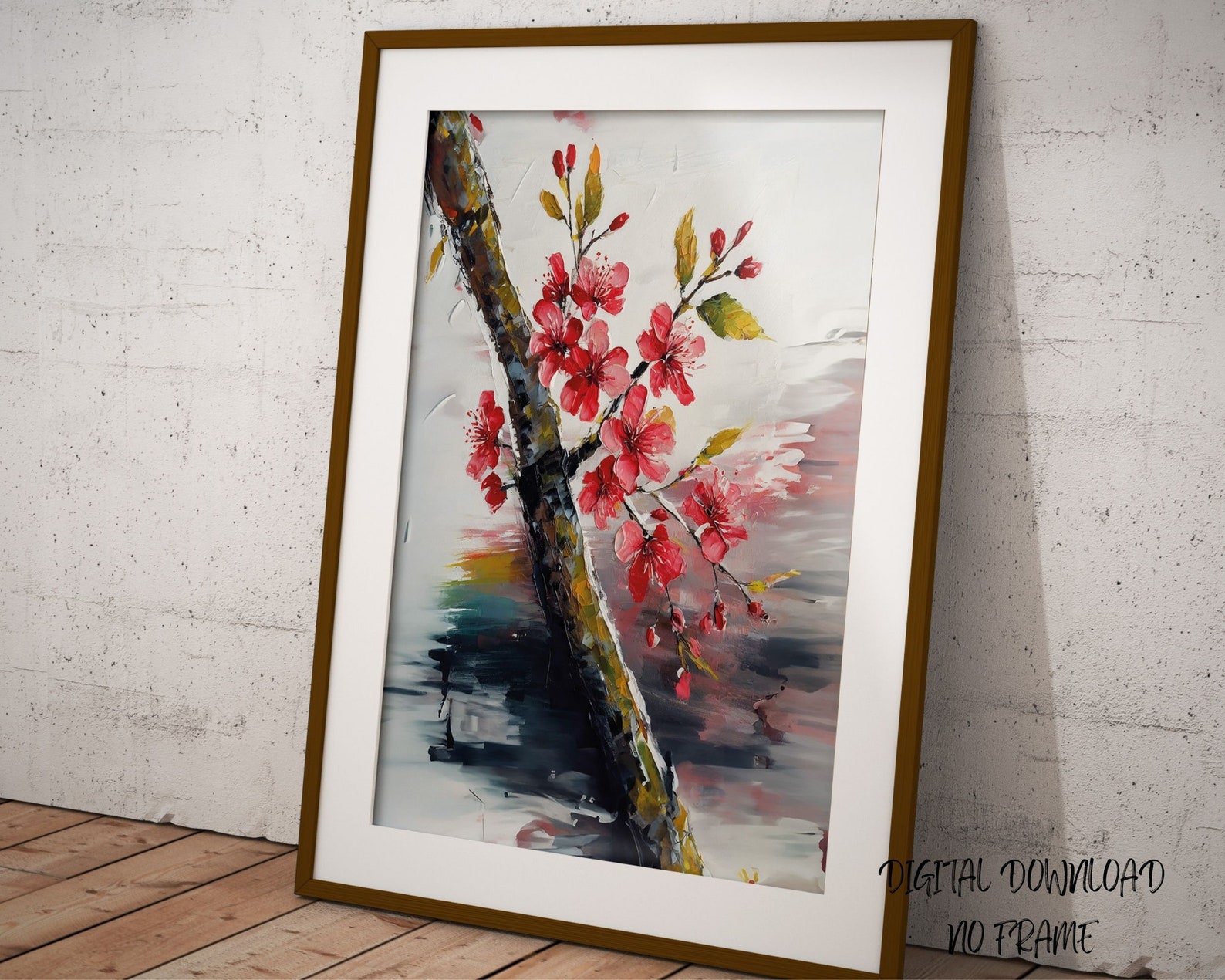 Sakura Blossom Printable Art - Modern Botanical Wall Decor - Cherry ...