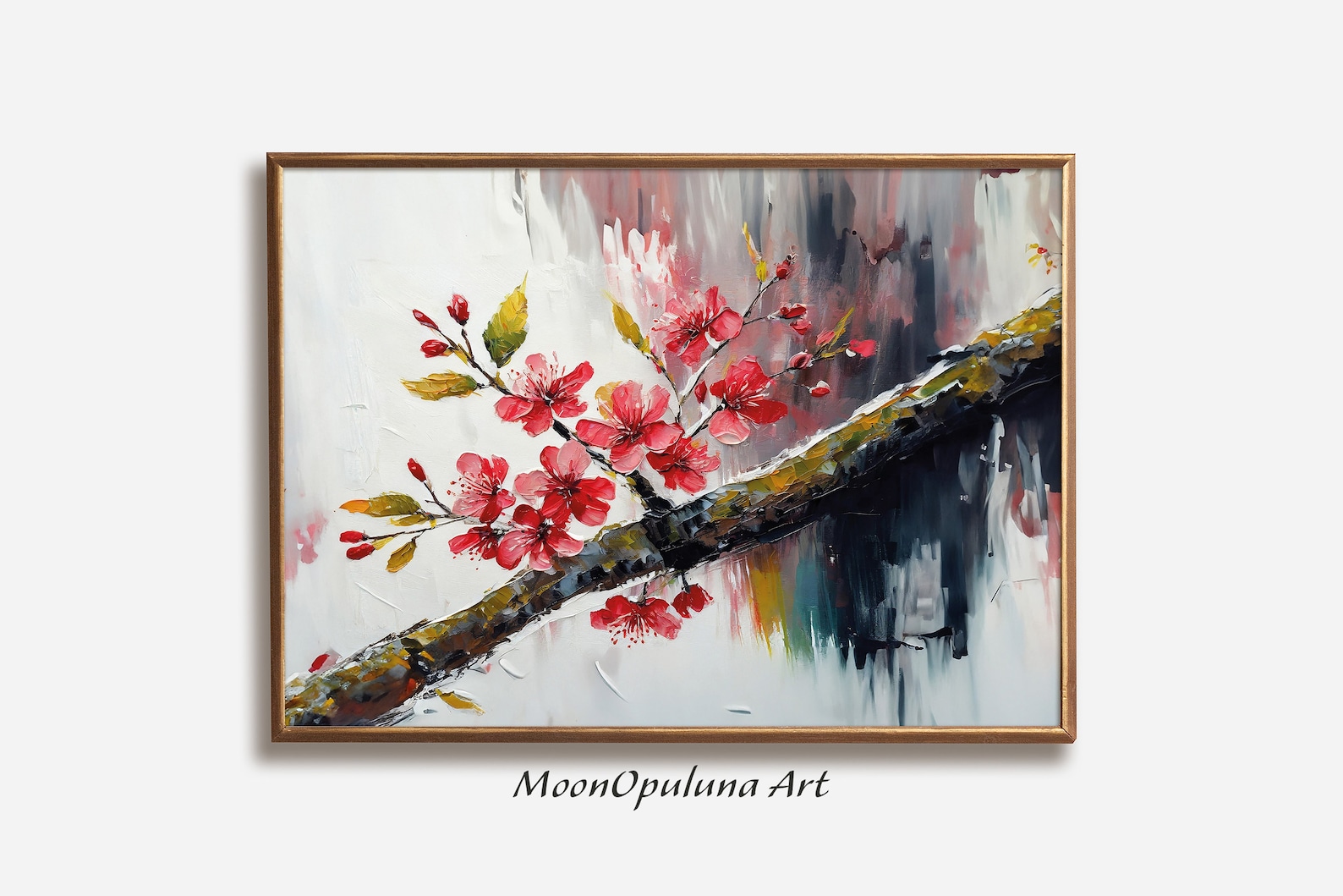 Sakura Blossom Printable Art - Modern Botanical Wall Decor - Cherry ...