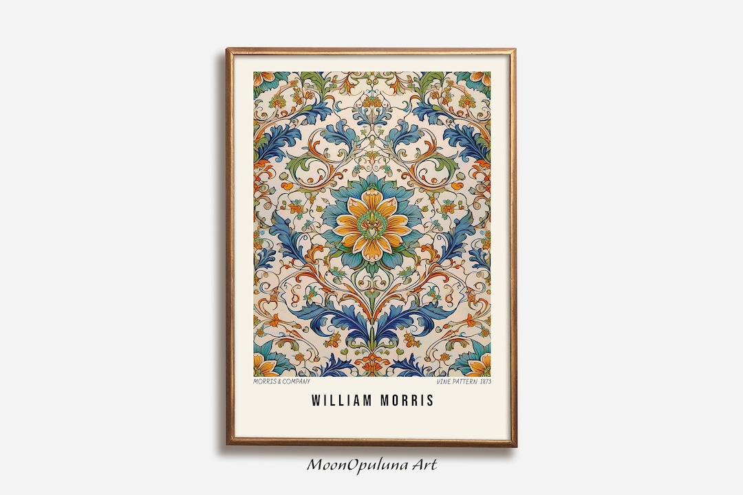 Classic Reproduction Wall Decor- William Morris Vine Pattern Art Print ...
