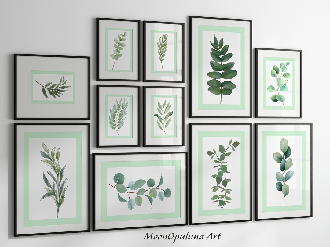 Botanical Bliss: Set of 12 Collage Posters for Modern Spring Decor ...