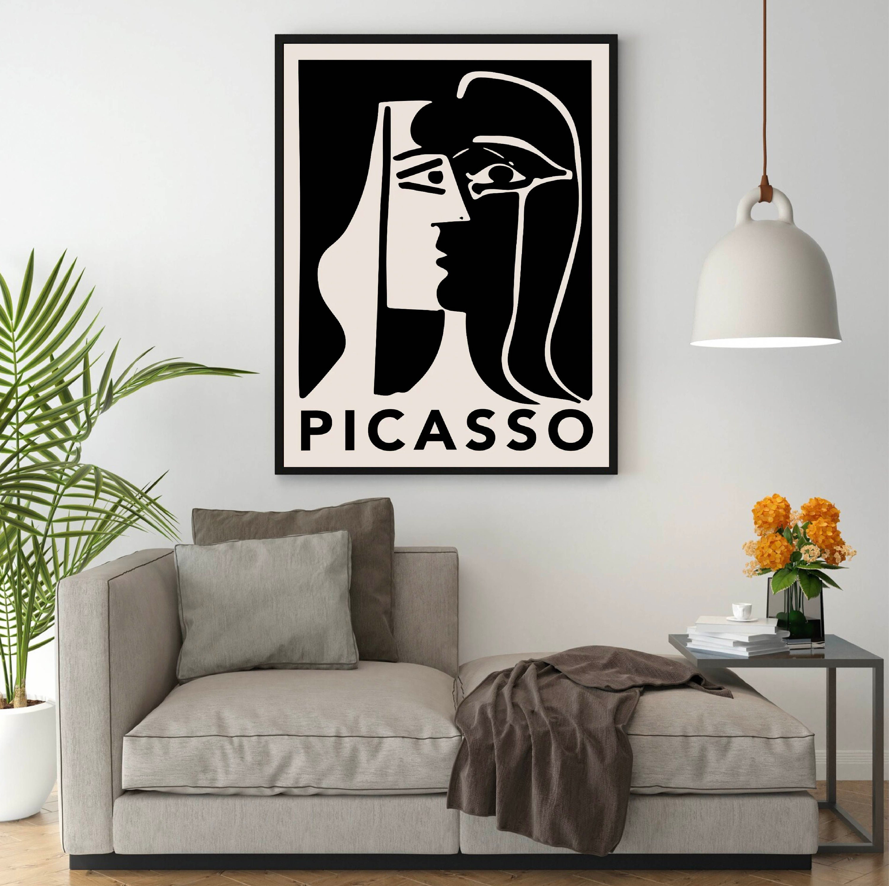 Picasso Black and White Wall Art | Picasso Exhibition Poster | Abstract ...