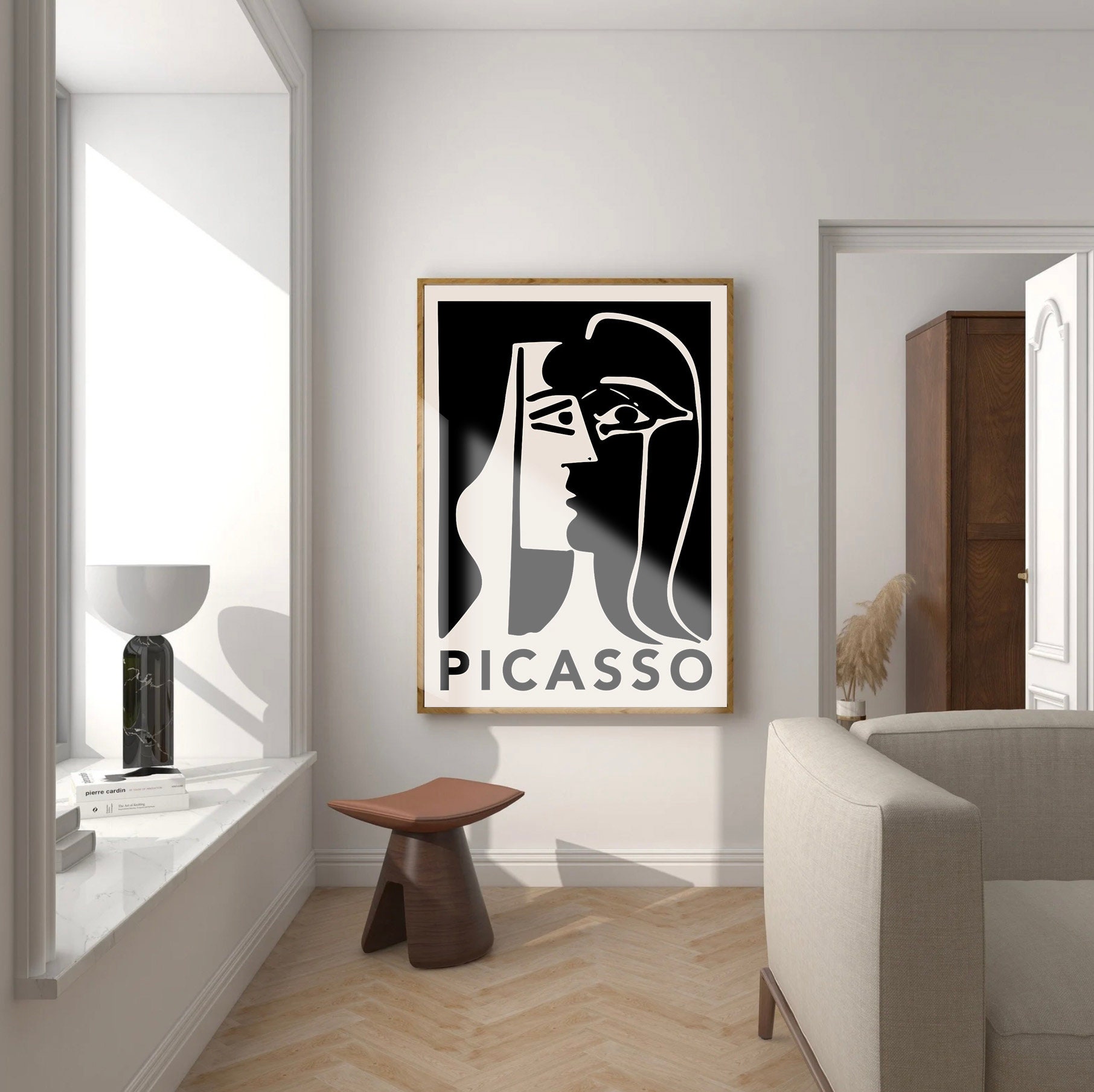 Picasso Black and White Wall Art | Picasso Exhibition Poster | Abstract ...