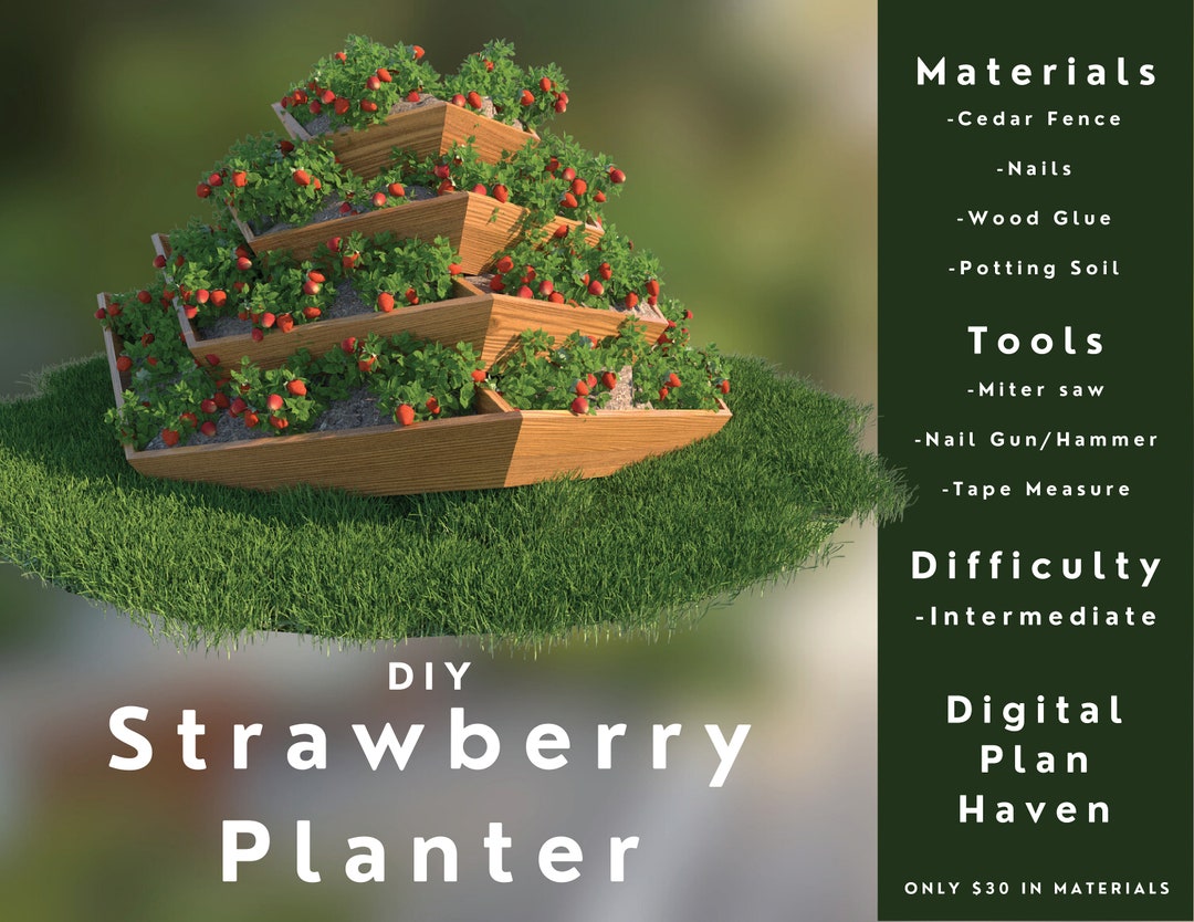 Strawberry Planter for Your Garden DIY Woodworking Project Plans ...
