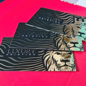 500 Raised Foil Business Card - Raised Gold and Raised Silver Business ...