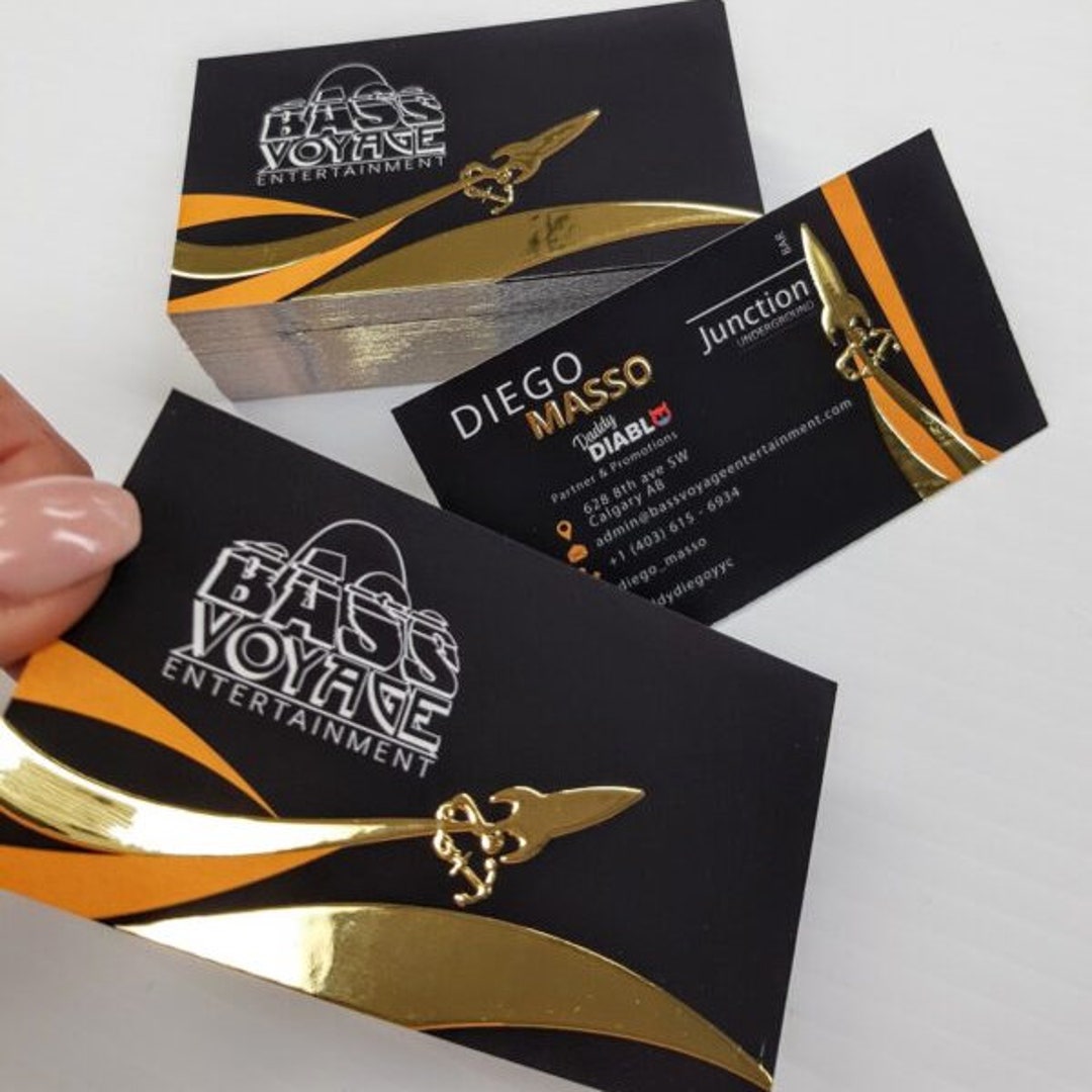 Luxury Raised Foil Business Cards - Raised Gold Business Cards - Soft ...