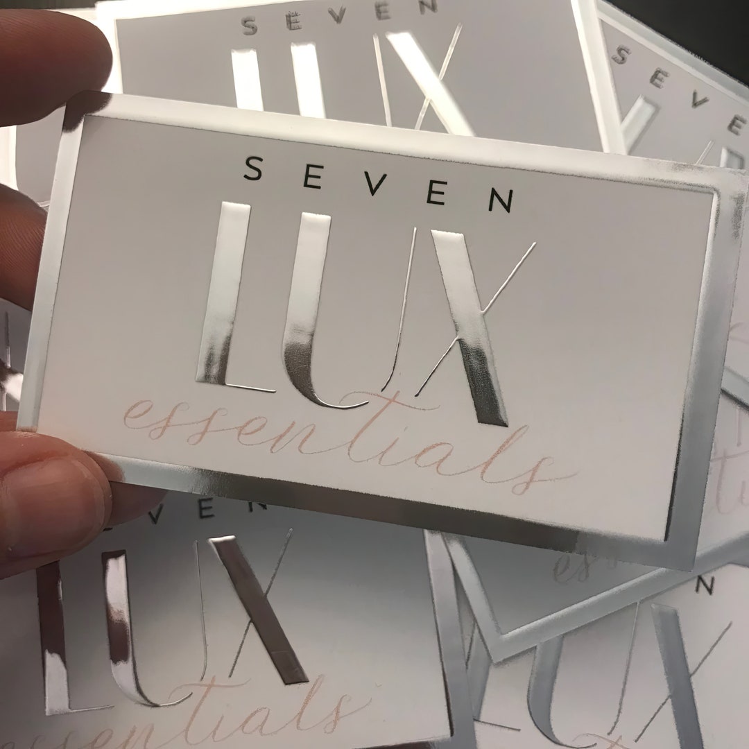 Gold & Silver Raised Foil Business Card Soft Touch Premium - Etsy
