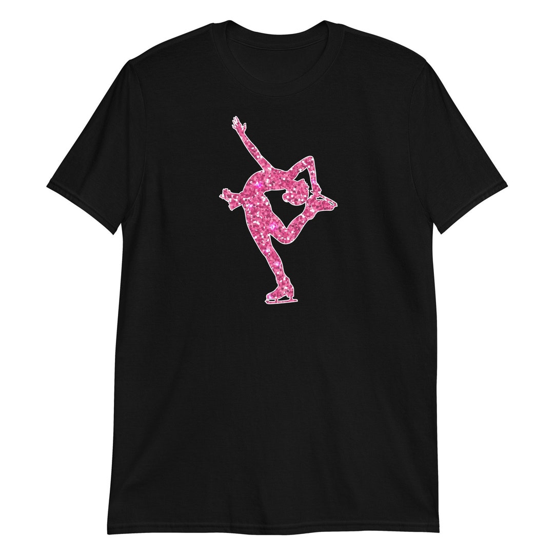 Figure Skating Black T-shirt Short-sleeve With Ice Skater - Etsy