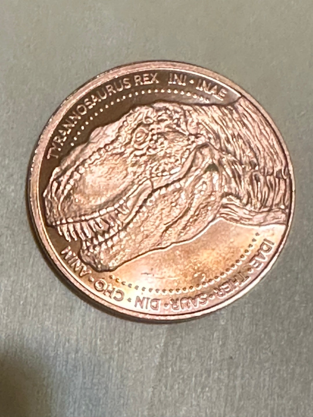 Lost World 1oz Copper Coin T-rex - Etsy