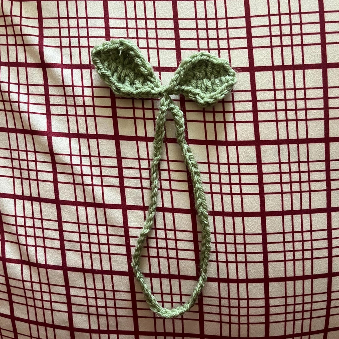 Crochet Leaf Sprout for Headphones Premade - Etsy