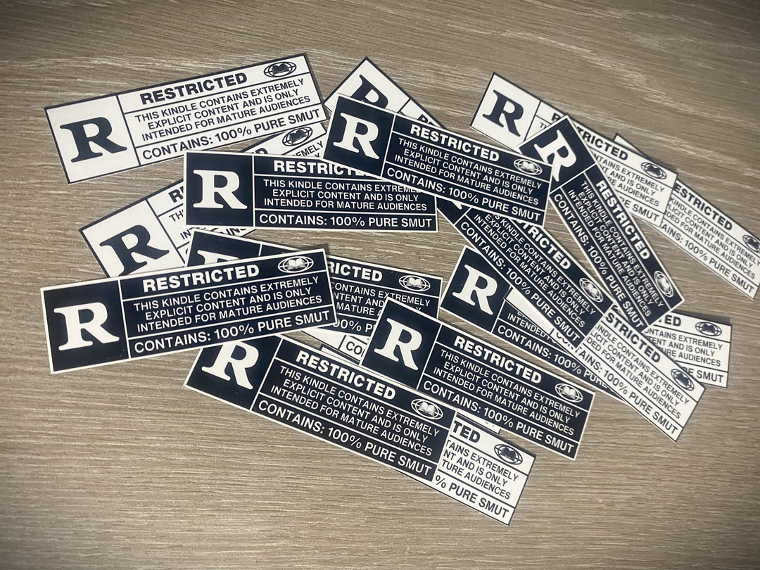 Rated R/ Restricted Sticker, Dark Romance, Book Stickers, Kindle ...