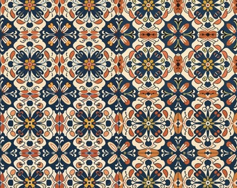 Tile Pattern, Spanish, Blue, White, and Orange, PNG, PDF, Cards ...