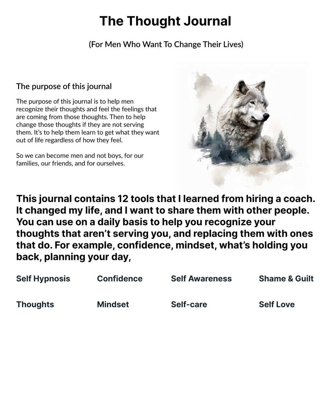 CTFAR Journal, Printable Planner Bundle Goals, Habit Tracker, Growth ...