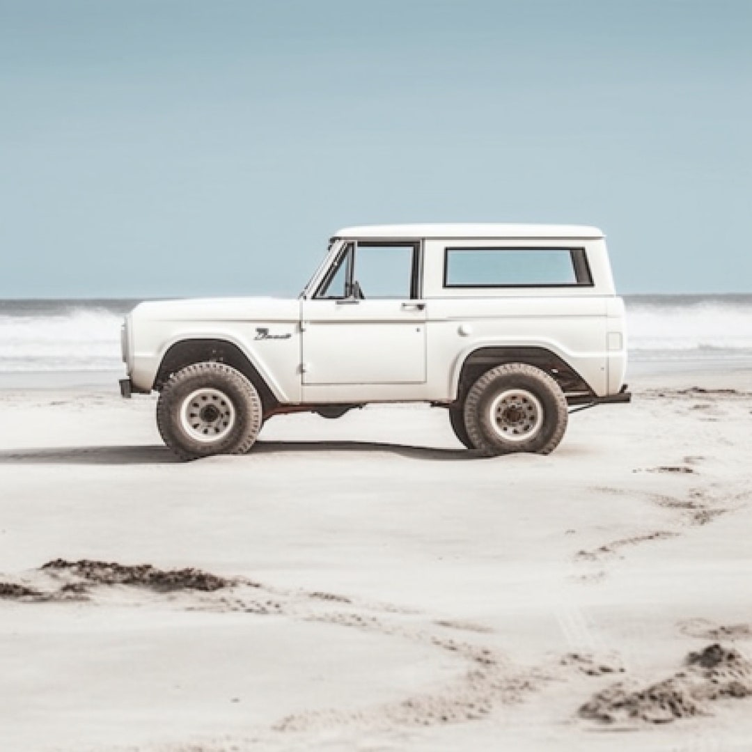 1970 Ford Bronco Art, Digital Download, Sunset, California, Vintage ...