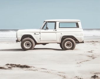1970 Ford Bronco Art, Digital Download, Sunset, California, Vintage ...