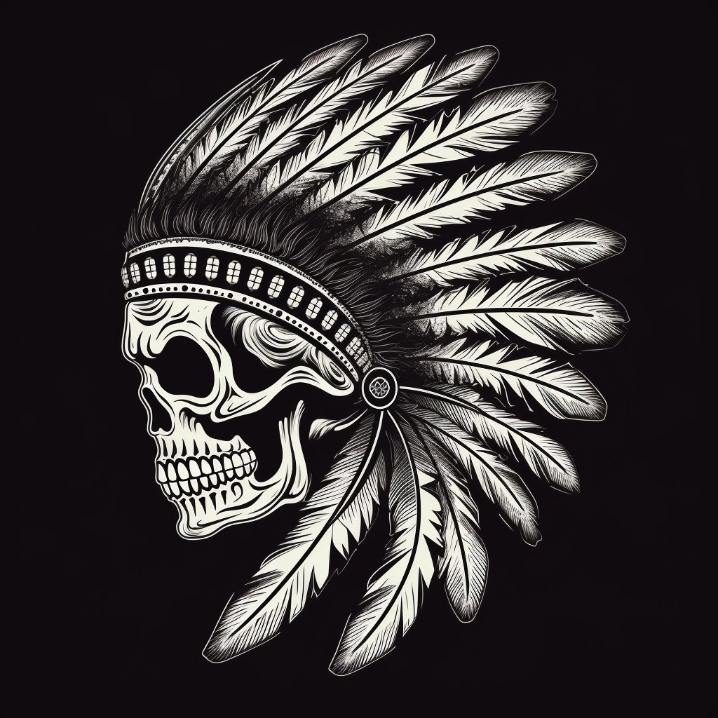 Indian Skull Art, Indian Headdress, Motorcycle Art, Warrior, PNG ...