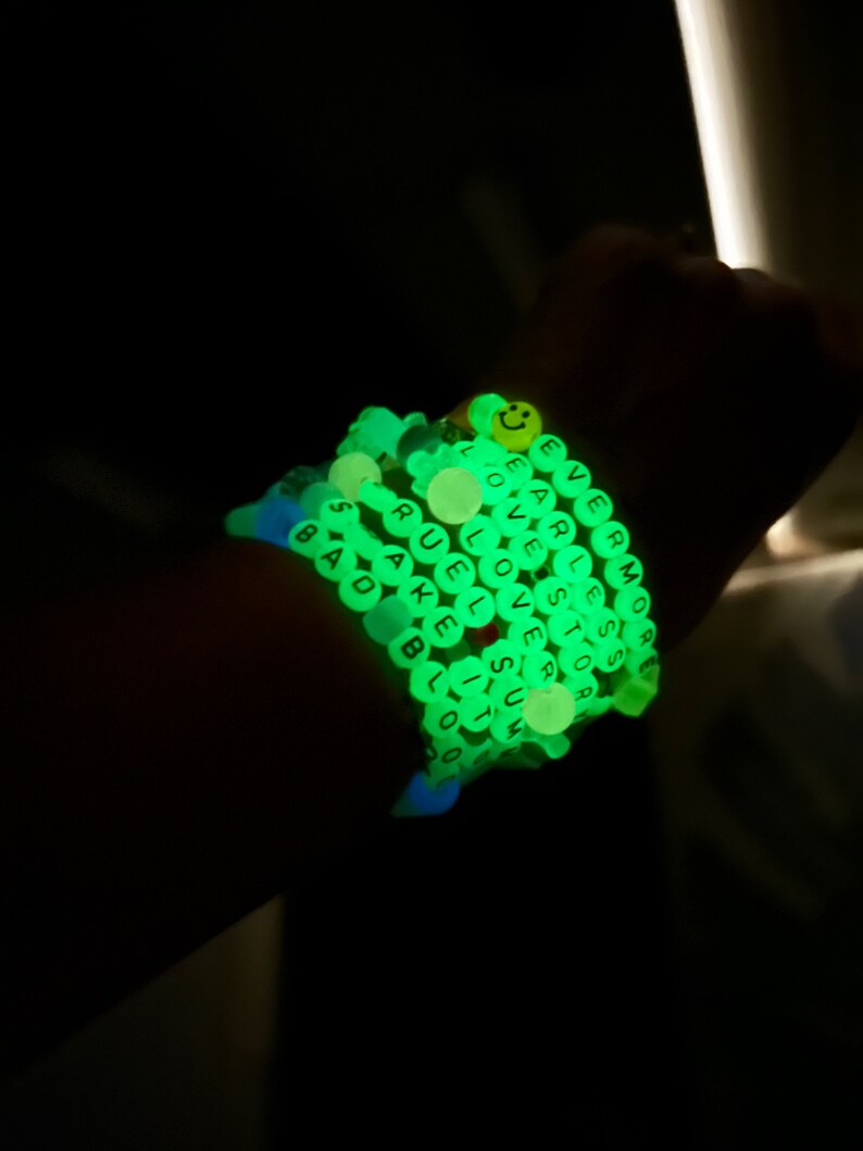 Eras Tour Glow in the Dark Bracelets/taylor Swift Bracelets/swiftie ...