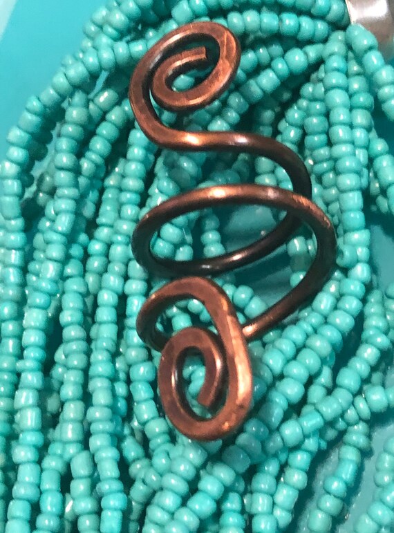 vintage solid copper spiral - Gem
