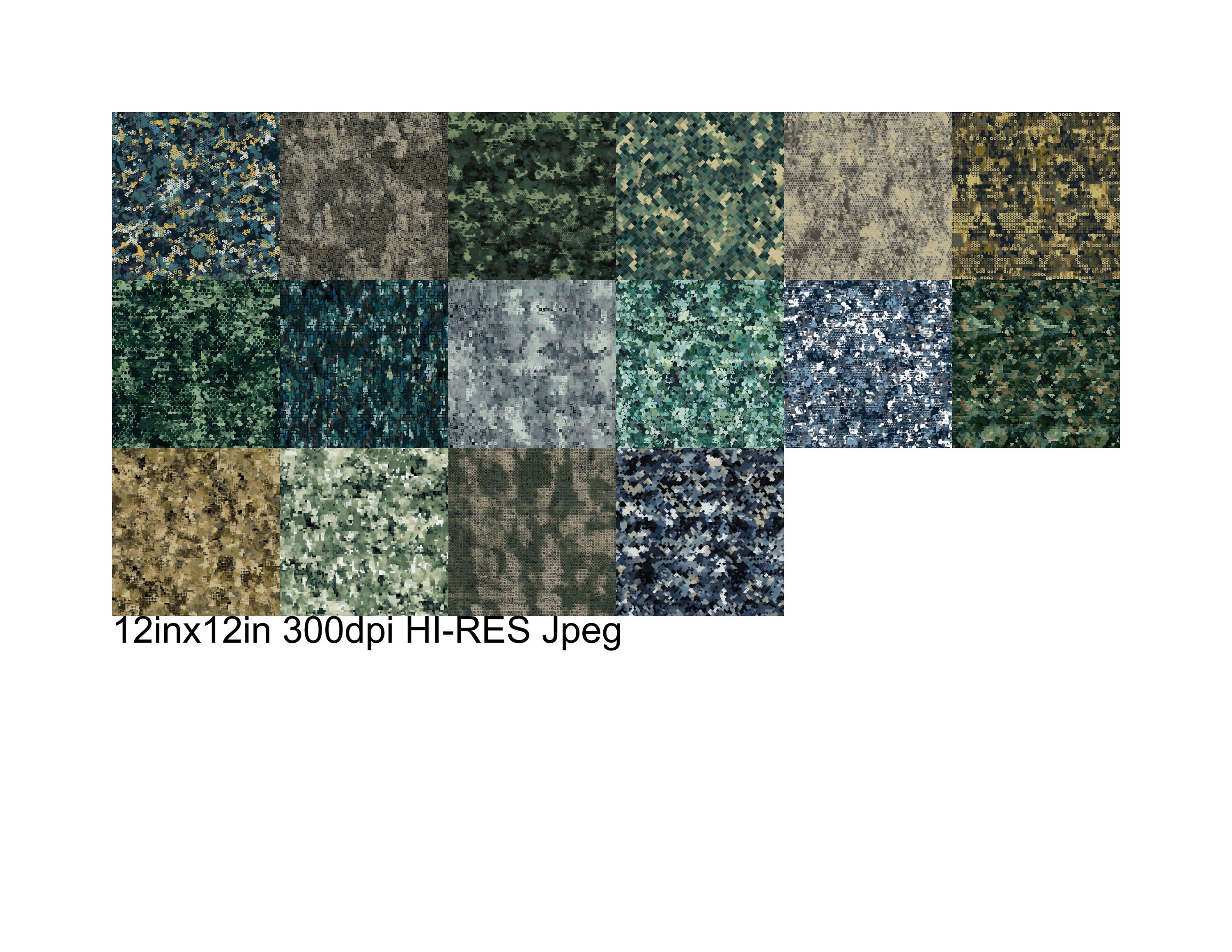 Seamless Digital Camo Pattern. - Etsy