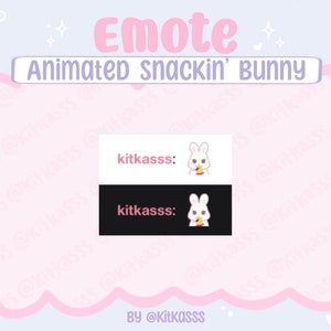 Animated Bunny Emote - Snackin’ Bunny Emote - Animated Eating Bunny ...