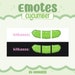 3 Part Cucumber Twitch Emote - Cucumber Emote - Pickle Emote - Food ...