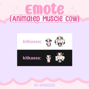 Emoticono animado de vaca musculosa Emoticono animado de contracción de ...