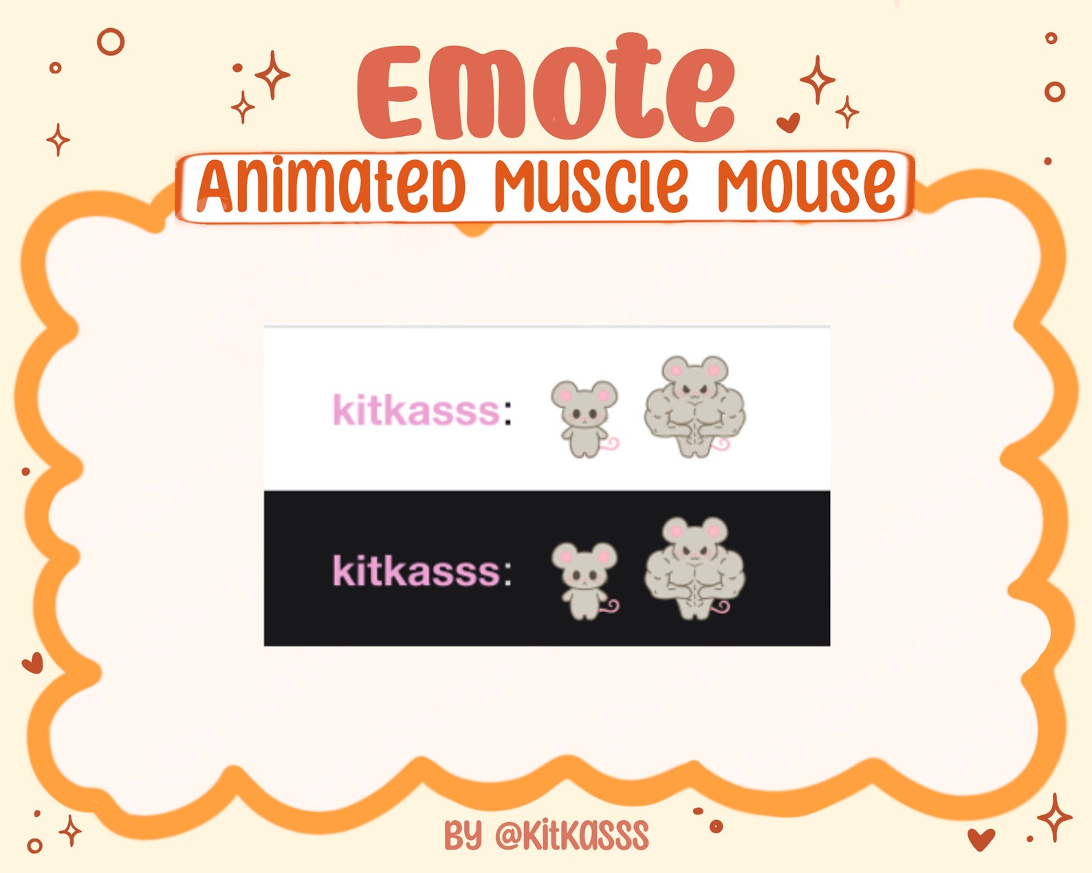 Animated Muscle Mouse Emote - Buff Mouse Emote - Mouse Emote - Flexing ...