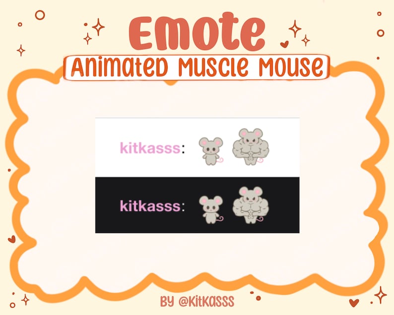 Animated Muscle Mouse Emote - Buff Mouse Emote - Mouse Emote - Flexing ...