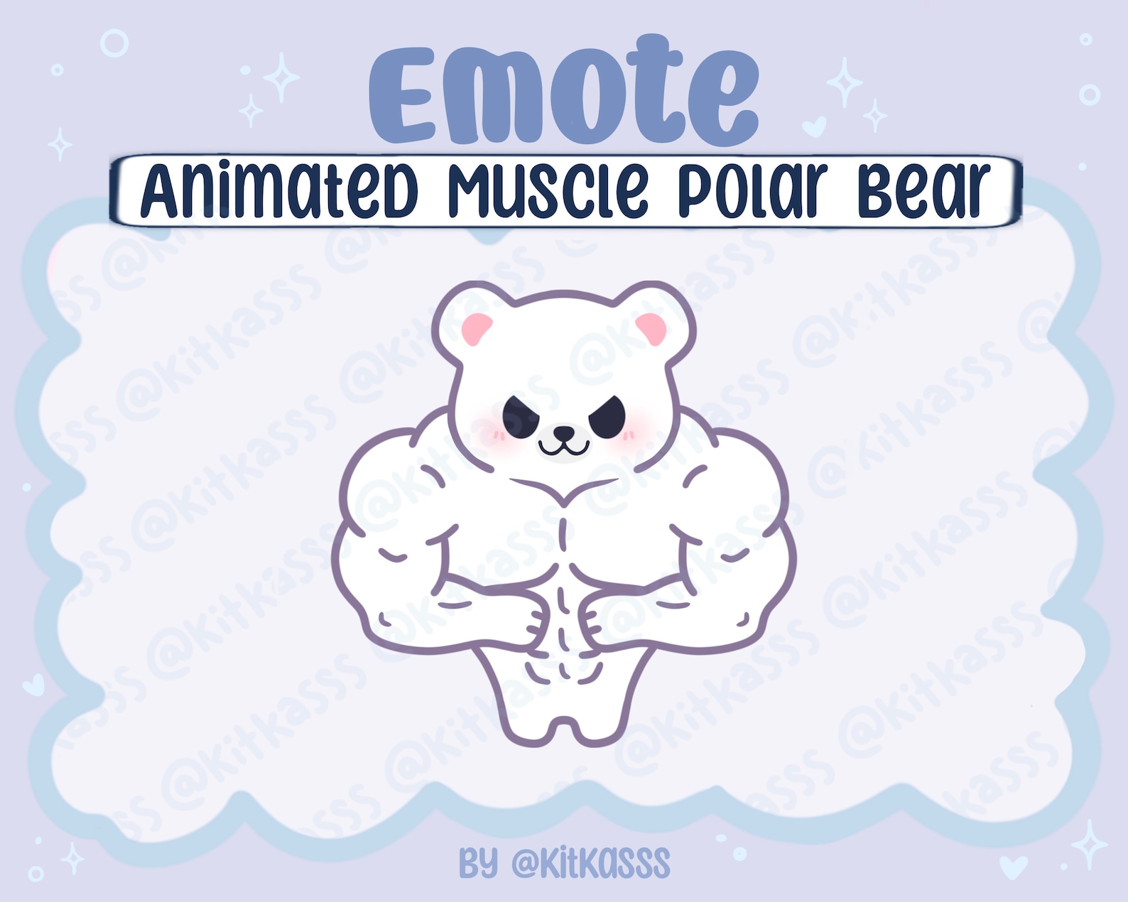 Animated Emote - Animated Muscle Polar Bear Emote - Polar Bear Emote ...