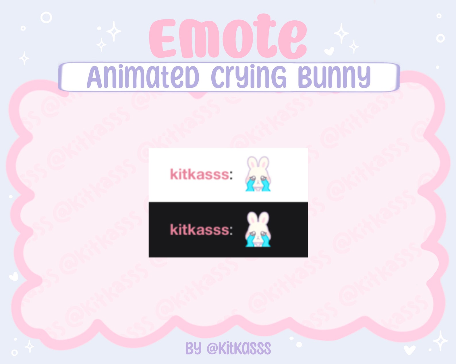 Animated Bunny Emote - Animated White Bunny Emote - Bunny Emote ...