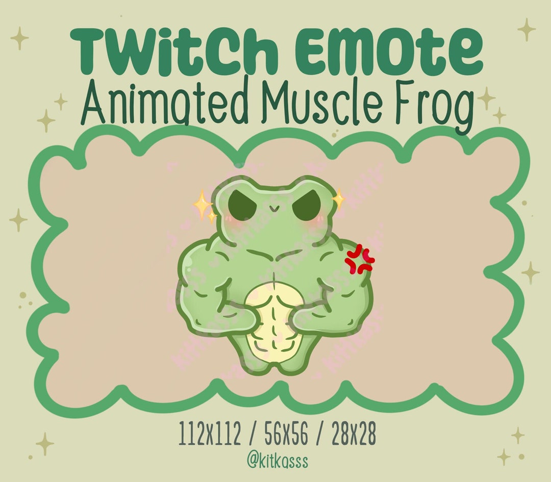 Animated Frog Emote Animated Muscle Frog Emote Animated - Etsy