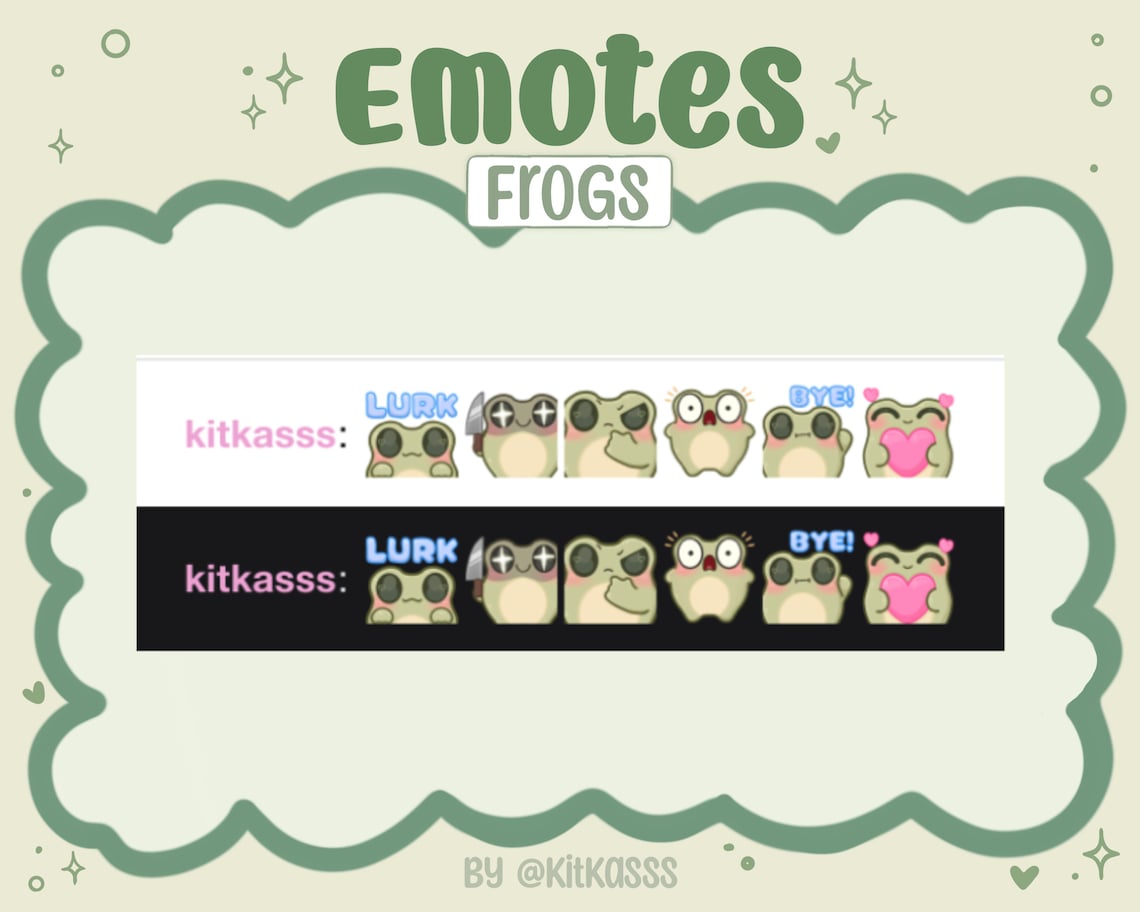 Frog Emotes - Cute Frog Emotes for Streamers - Twitch, Discord, Youtube ...
