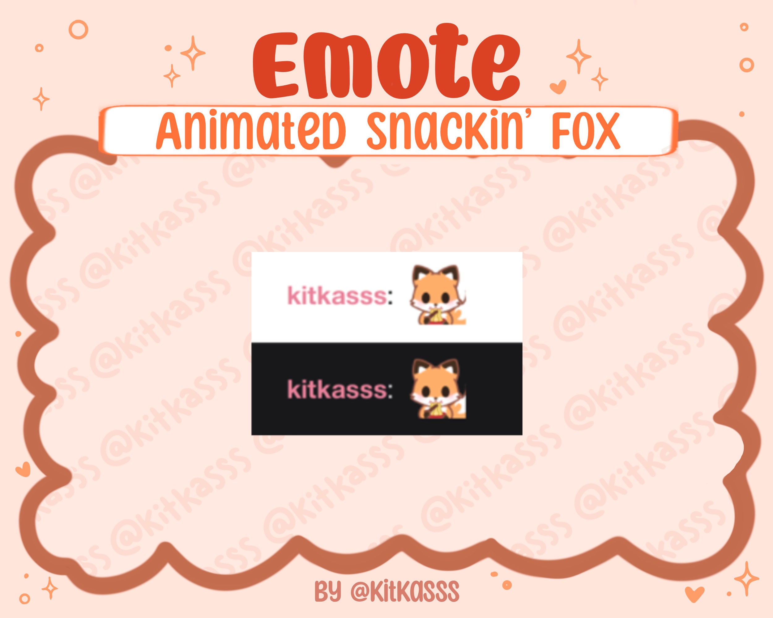 Animated Fox Emote - Snackin’ Fox Emote - Eating Fox Emote - Animated ...