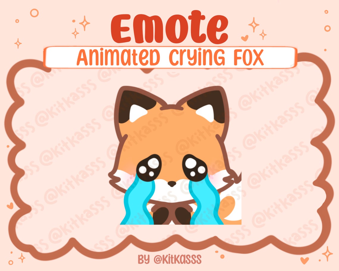 Animated Fox Emote - Fox Emote - Animated Crying Fox Emote - Crying ...
