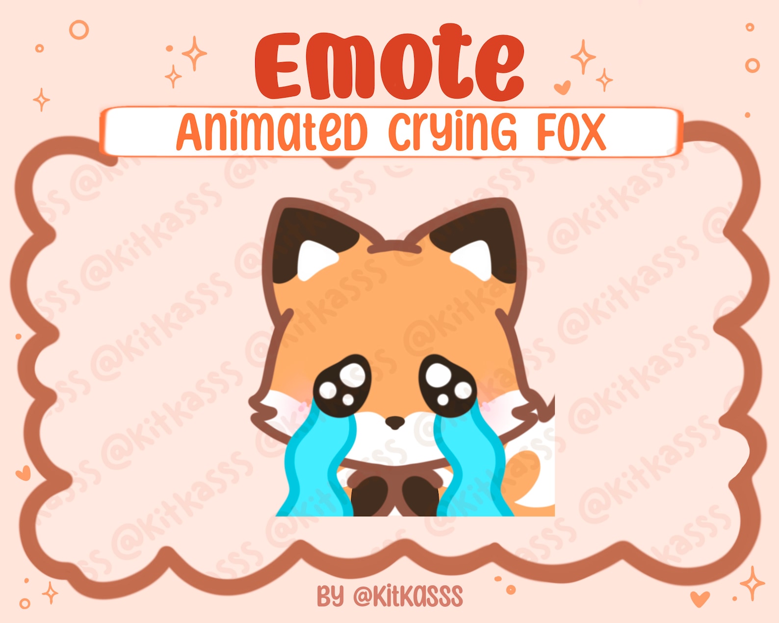 Animated Fox Emote - Fox Emote - Animated Crying Fox Emote - Crying ...