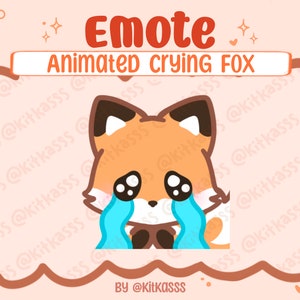 Animated Fox Emote - Fox Emote - Animated Crying Fox Emote - Crying ...