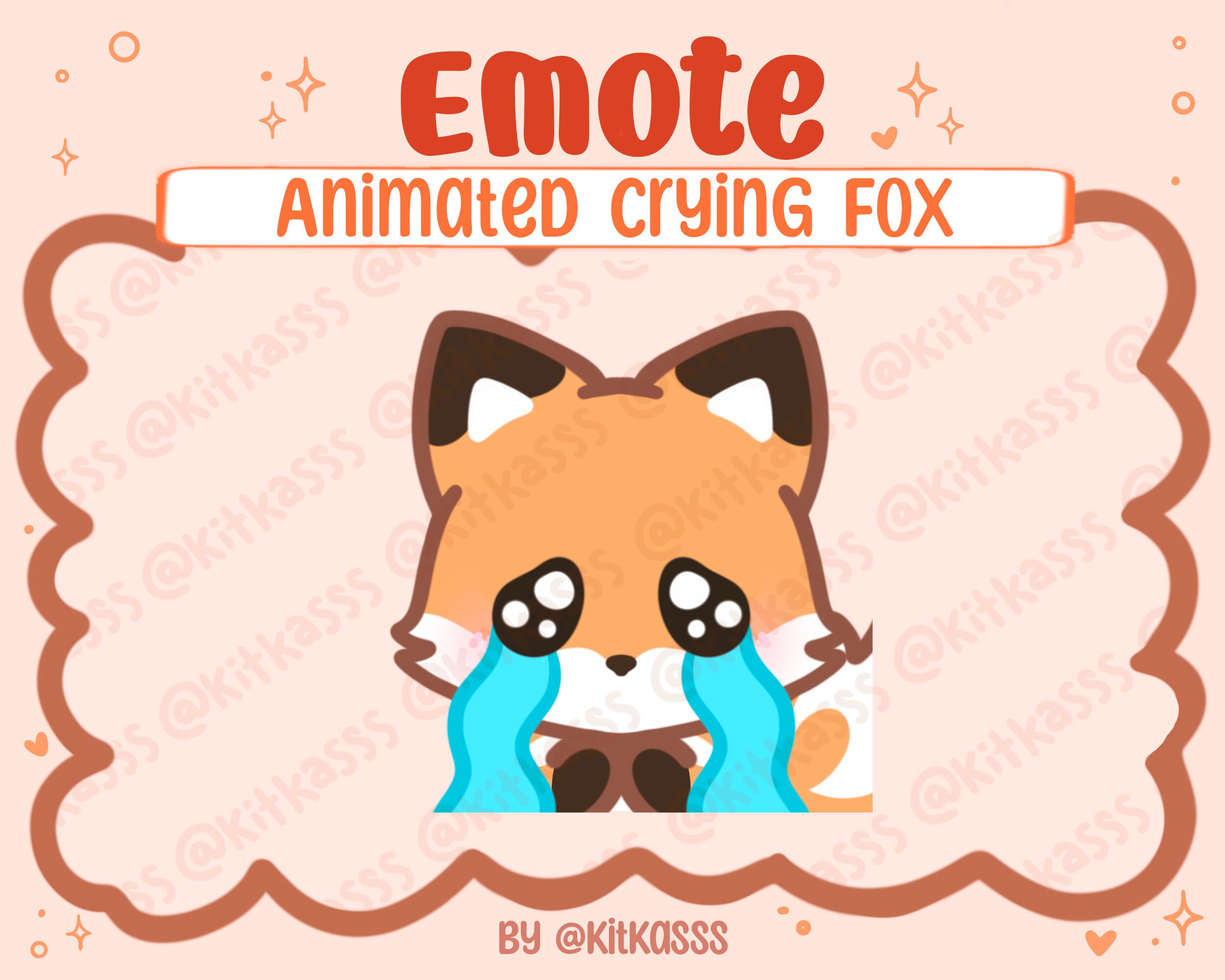 Animated Fox Emote - Fox Emote - Animated Crying Fox Emote - Crying ...