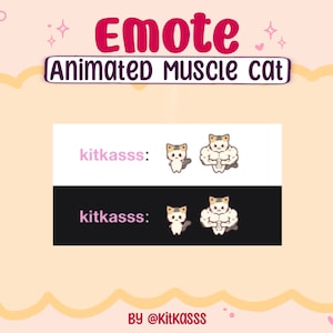 Animated Twitch Emote - Buff Cat Emote - Muscle Cat Emote - Twitch ...