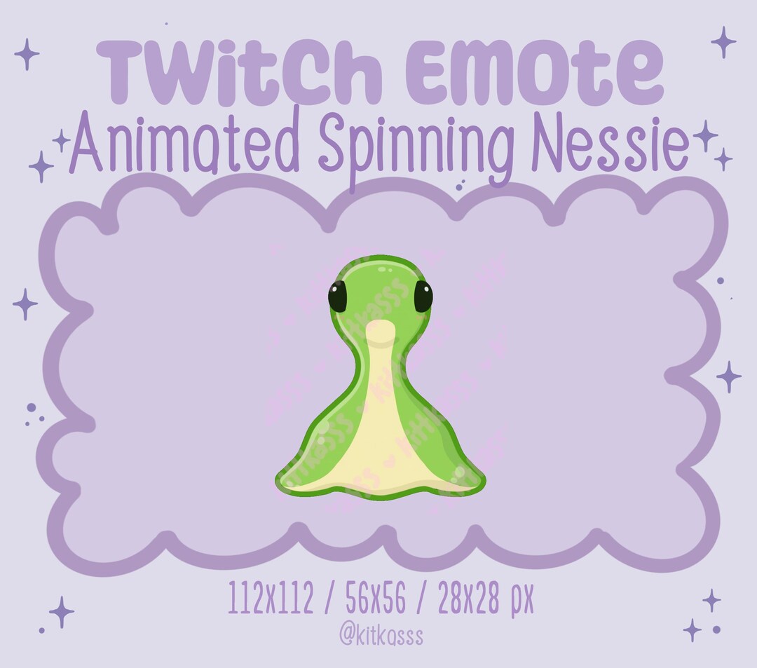 Animated Nessie Emote Spinning Nessie Emote Kawaii Cute - Etsy UK