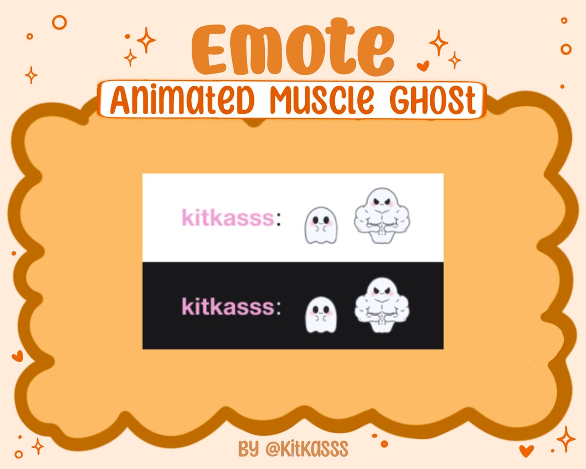 Animated Muscle Ghost Emote - Ghost Emote - Halloween Emote - Spooky ...
