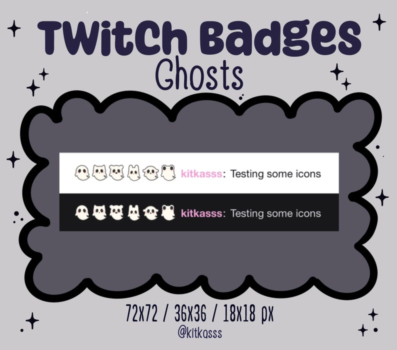 Ghost Badges Twitch Ghost Sub / Bit Badges Kawaii Cute - Etsy